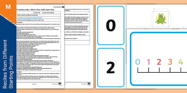 EYFS Counting Team Challenge Adult Input Plan and Pack