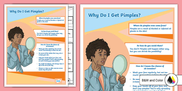 Why Do I Get Pimples? Poster (Teacher-Made) - Twinkl