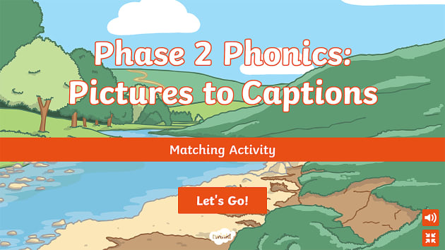 Phase 2 Phonics Pictures To Captions Interactive Matching Activity