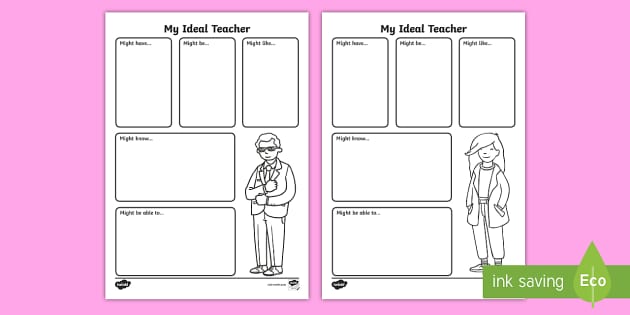 My Ideal Teacher Activity Sheet Teacher Made Twinkl