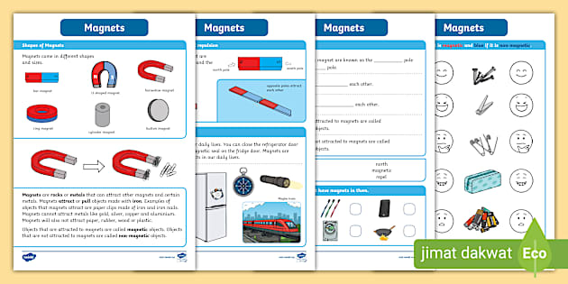 Magnets Revision Notes and Worksheet teacher made Twinkl