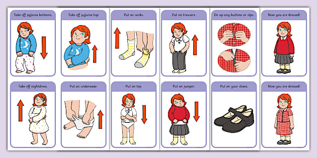 Getting Dressed Routine Cards (Girls) (teacher made) Getting Dressed Routine Cards (Girls) (teacher made)