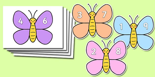Number Bonds To Ten On Cute Butterflies (teacher made)
