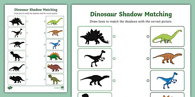 Dinosaur Shadow Matching Activity | EYFS | Twinkl