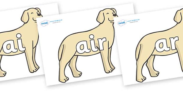 Phase 3 Phonemes on Dogs (teacher made) - Twinkl