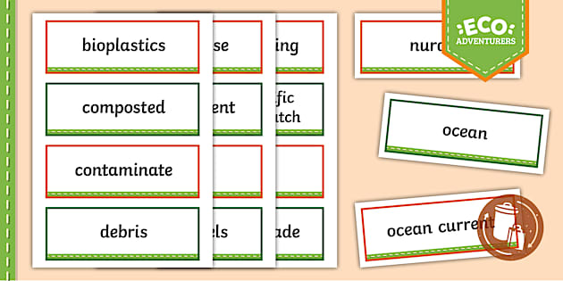 Year 5 Waste: Key Vocabulary Cards (teacher made) - Twinkl