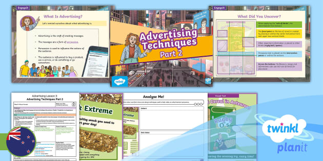 How do I teach the persuasive features of advertising?