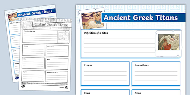 Ancient Greek Titans Fact File Template - Twinkl
