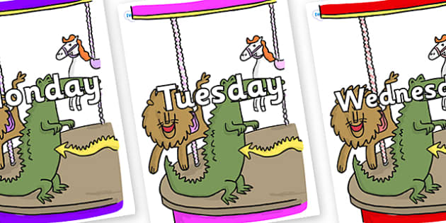 FREE! - Days of the Week on Trick 3 to Support Teaching on The Enormous