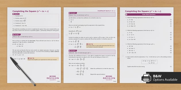 👉 Completing the Square Revision | GCSE Higher Maths | Beyond