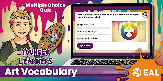 EAL Younger Learners Art Vocabulary Multiple Choice Quiz