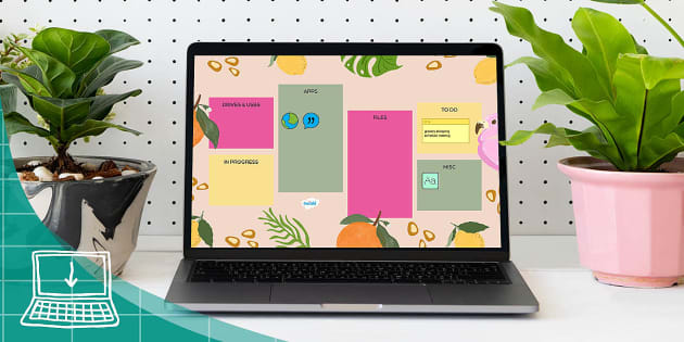 Summertime | Desktop Organiser (teacher made) - Twinkl