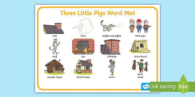 The Three Little Pigs Word Mat (creat de profesori) - Twinkl