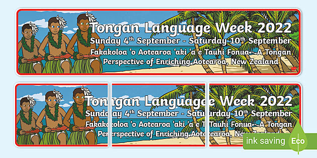 Tongan Language Week Banner (teacher made) - Twinkl