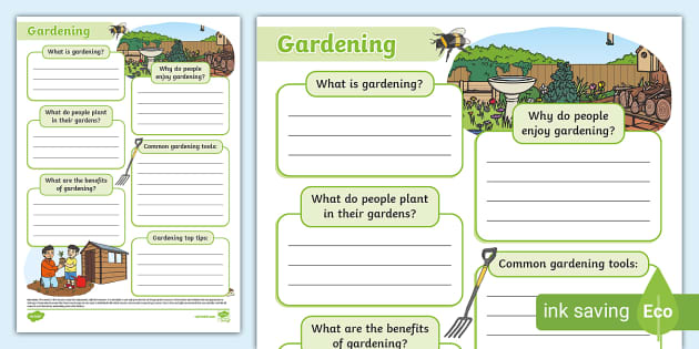 Gardening Fact File Template (teacher made) - Twinkl