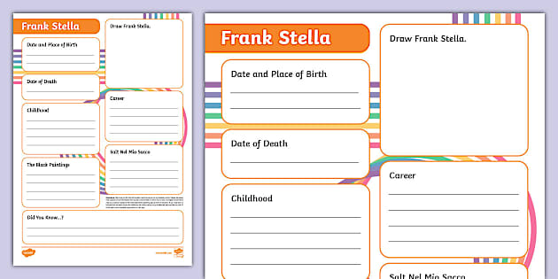 Frank Stella Fact File Template (l'enseignant a fait)