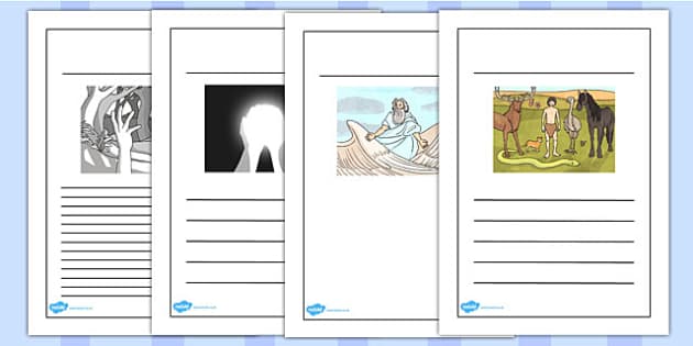 Jewish Christian Creation Story Writing Frames - writing template