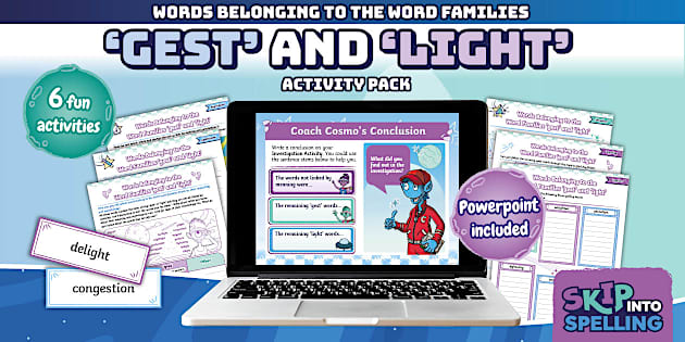 Autumn 2 - Week 5: Words Belonging to the Word Families 'gest' and 'light'
