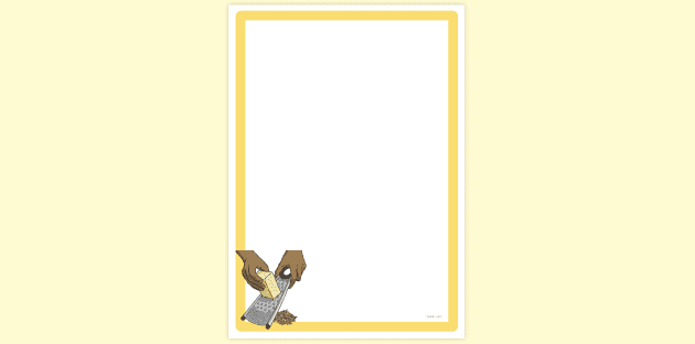 FREE! - Simple Blank Grating Cheese Page Border | Page Borders