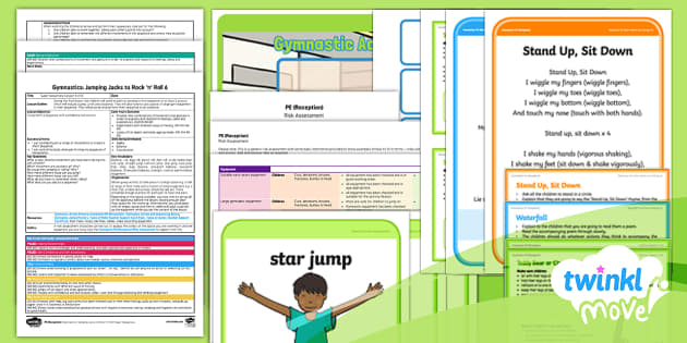 👉 Twinkl Move - Reception Gymnastics: Jumping Jacks and Rock 'n' Roll