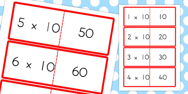 10 Times Table Cards - australia, times table, times tables