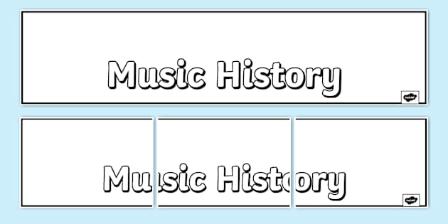 Music History Collaborative Drawing Display Banner - Twinkl