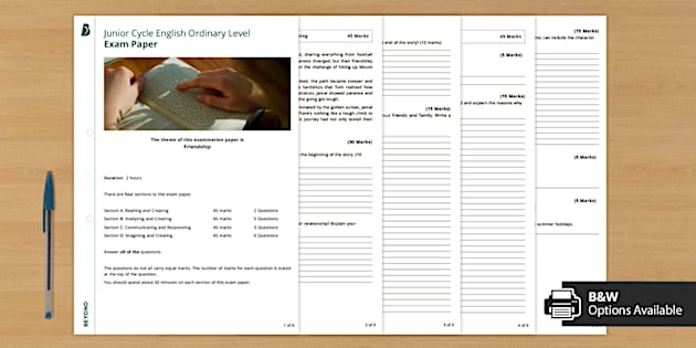 Junior Cycle English Ordinary Level Exam Paper | Twinkl