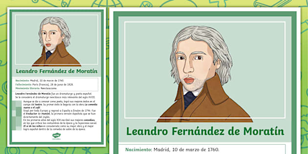 Póster informativo: Leandro Fernández de Moratín - Twinkl