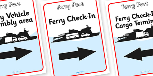 Ferry Port Role Play Display Posters