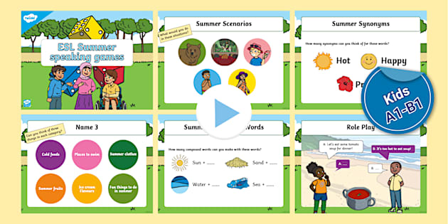 English Summer Speaking Games (teacher made) - Twinkl