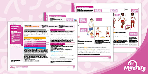 PE Mastery: Year 2 Ball Skills Lesson 8 - Stationary Bounce