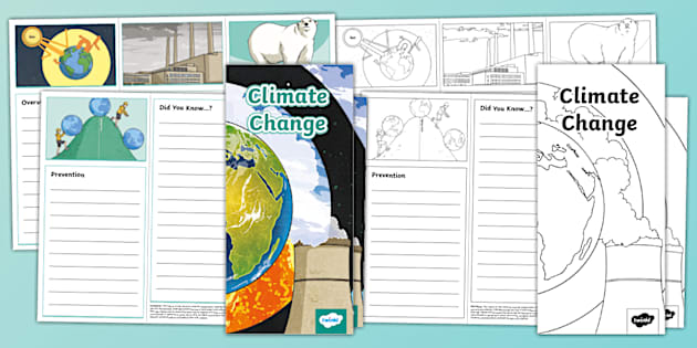 Climate Change Leaflet Template (teacher made) - Twinkl