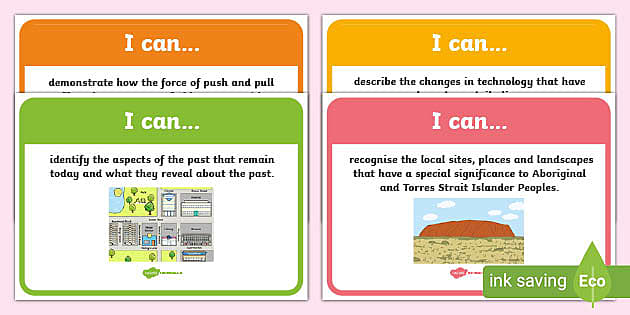 Our Productive Past Year 2 I Can Statements Integrated Unit