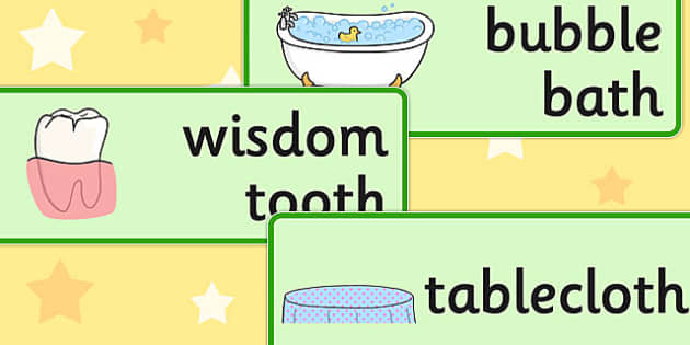 Three Syllable Final Voiceless 'th' Sound Word Cards - final th