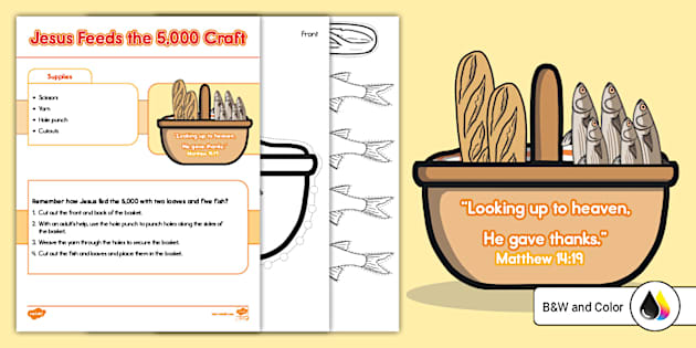 Jesus Feeds the 5,000 Craft (teacher made) - Twinkl