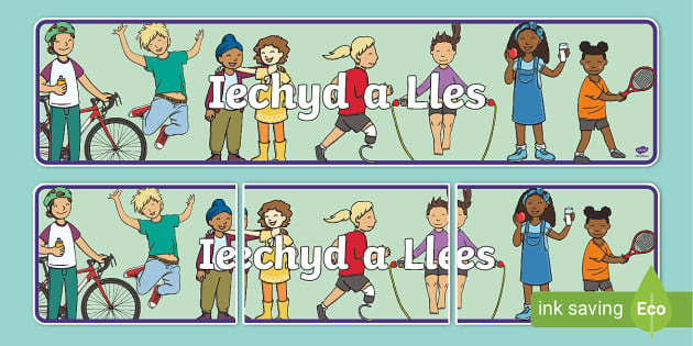 Baner Arddangos Iechyd a Lles (Teacher-Made) - Twinkl