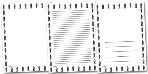 FREE! - Female Firefighter Portrait Page Borders- Portrait Page Borders