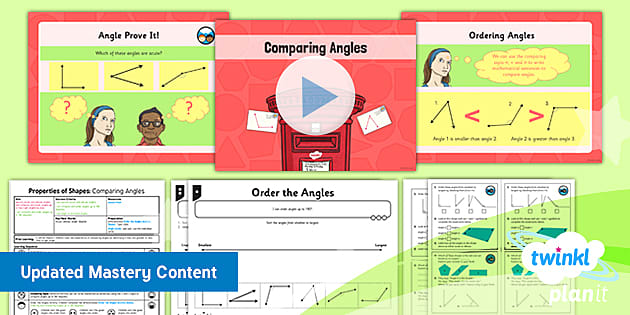 Y4 Compare and Order Angles PlanIt Maths Lesson 2 - Twinkl