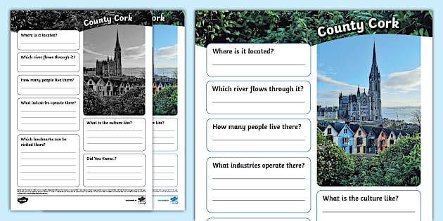 County Cork Fact File Template (teacher made) - Twinkl