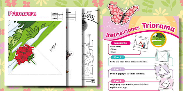 * NEW * Triorama: Primavera (Hecho por educadores) - Twinkl