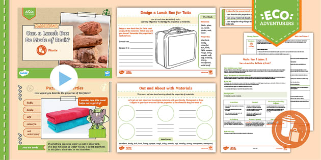 Year 1 Waste: Lesson 2 - Can a Lunchbox Be Made of Rock?