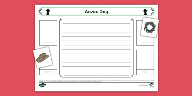 Anzac Day Cut and Write Activity (teacher made) - Twinkl Anzac Day Cut and Write Activity (teacher made) - Twinkl