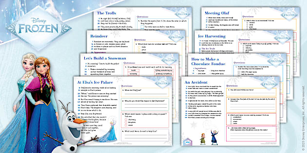 Frozen: 60-Second Reads Activities | 5-7 | 7-9 - Twinkl