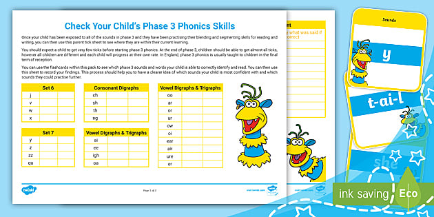 Check Your Child's Phase 3 Phonics Skills - Twinkl