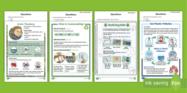 KS1 Let's Save Our Planet Bumper Reading Comprehension Pack