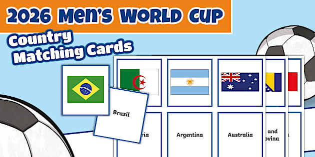 2026 Men's Football World Cup Country Matching Cards