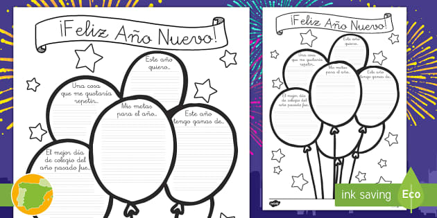 Ficha de actividad: ¡Feliz Año Nuevo! - Twinkl Ficha de actividad: ¡Feliz Año Nuevo! - Twinkl