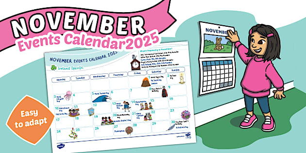 November Events Calendar 2025 Ireland Specific