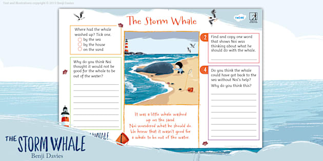 FREE! - The Storm Whale: Reading Comprehension Mat - Twinkl