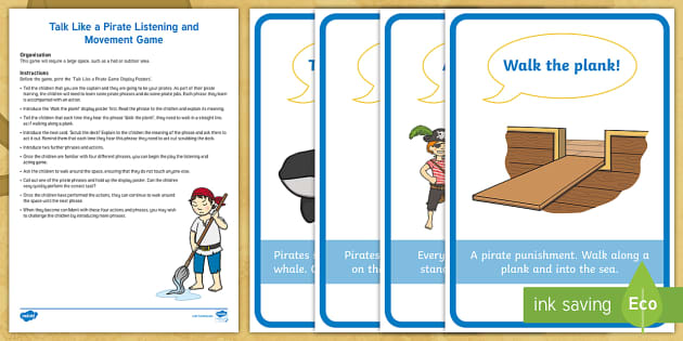 Talk Like a Pirate Listening and Movement Game